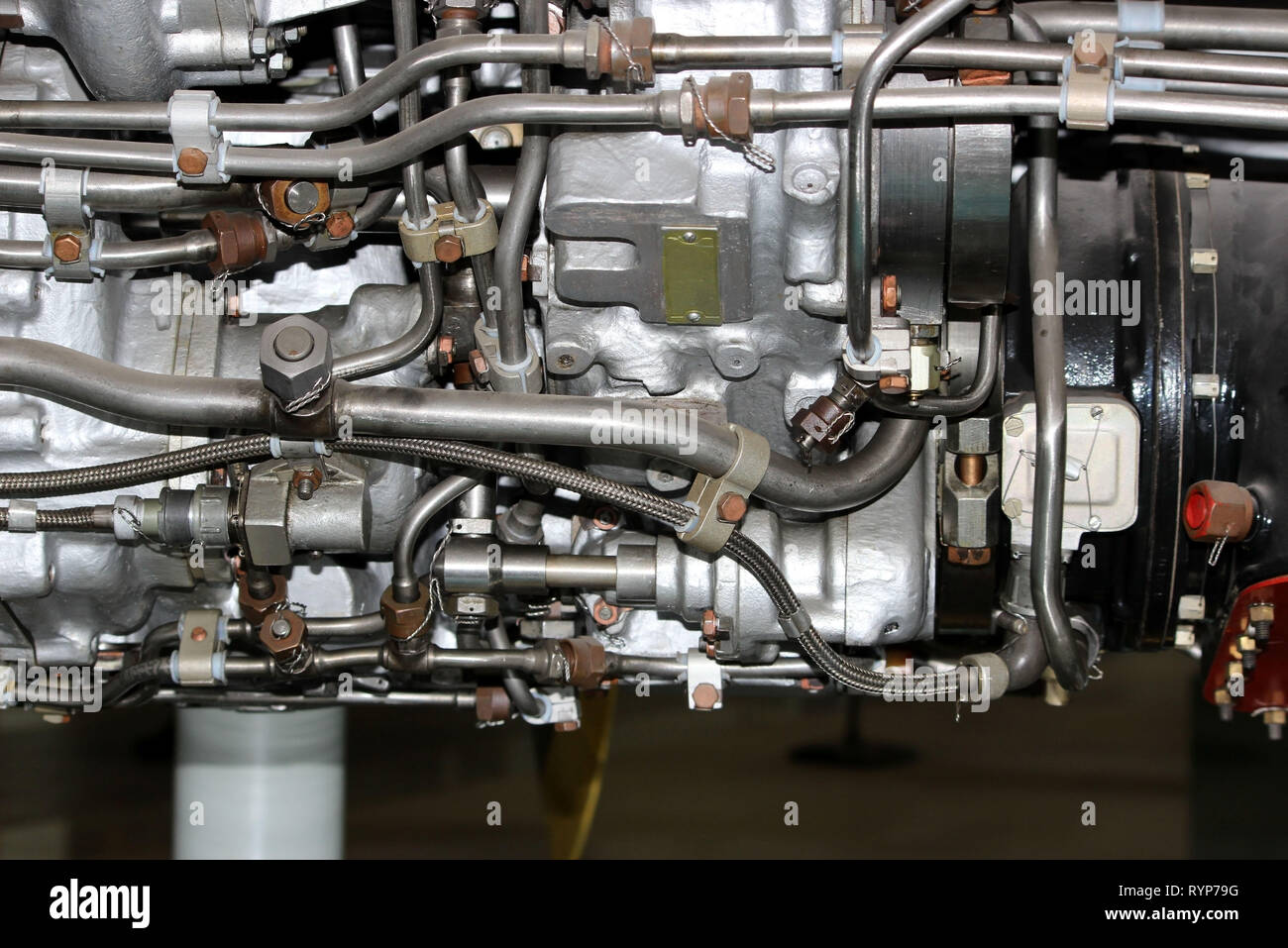 the internal structure of the aircraft engine, army aviation, military ...