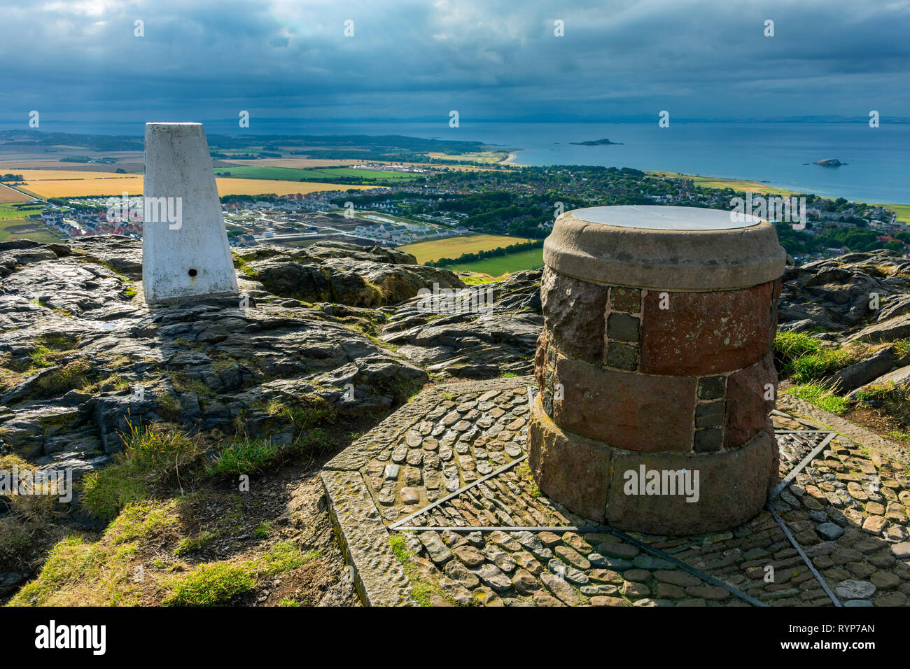 Trig point toposcope on summit hi-res stock photography and images - Alamy