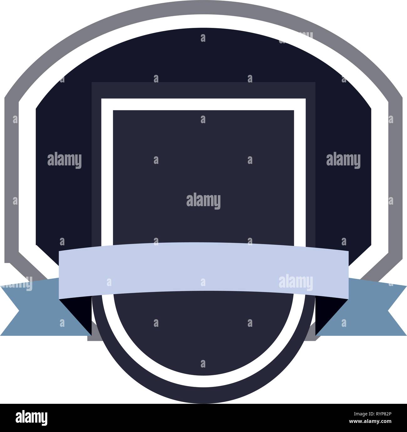 emblem badge empty template on white background vector illustration ...