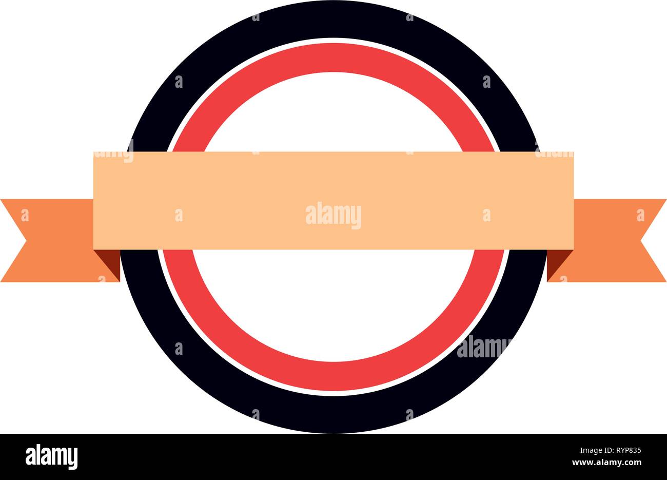 emblem badge empty template on white background vector illustration ...