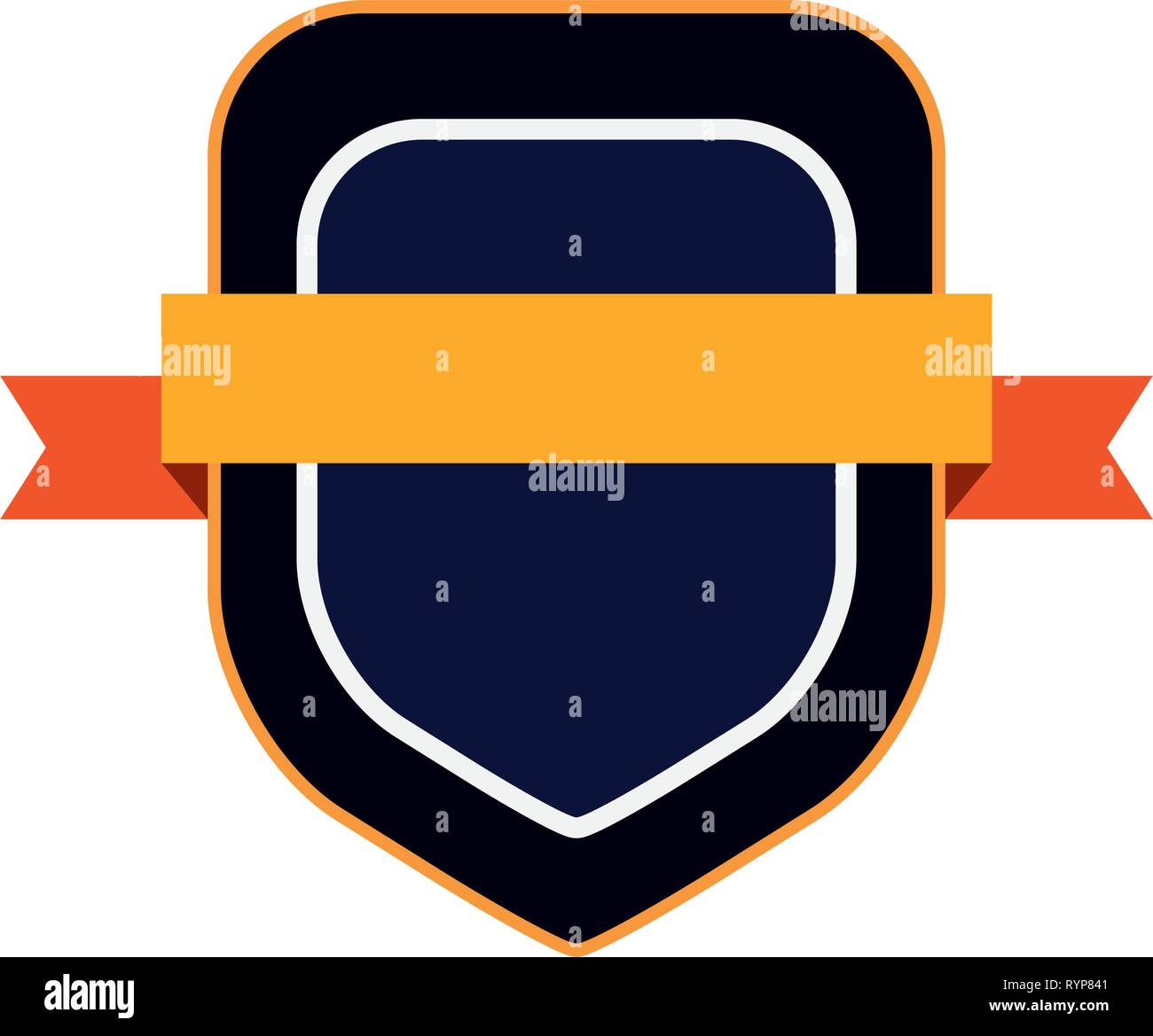 emblem badge empty template on white background vector illustration ...