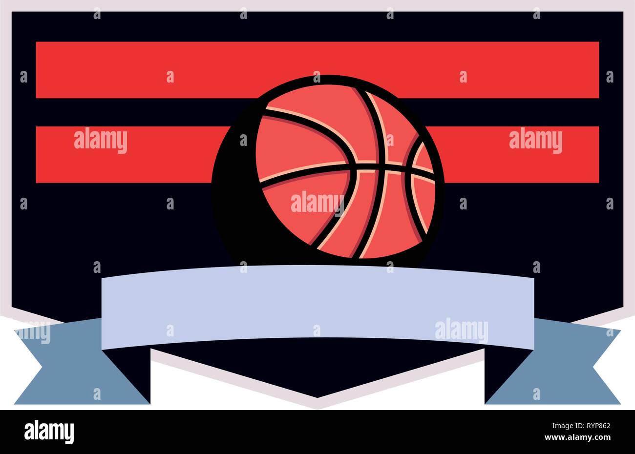 basketball sport ball emblem badge background vector illustration Stock ...