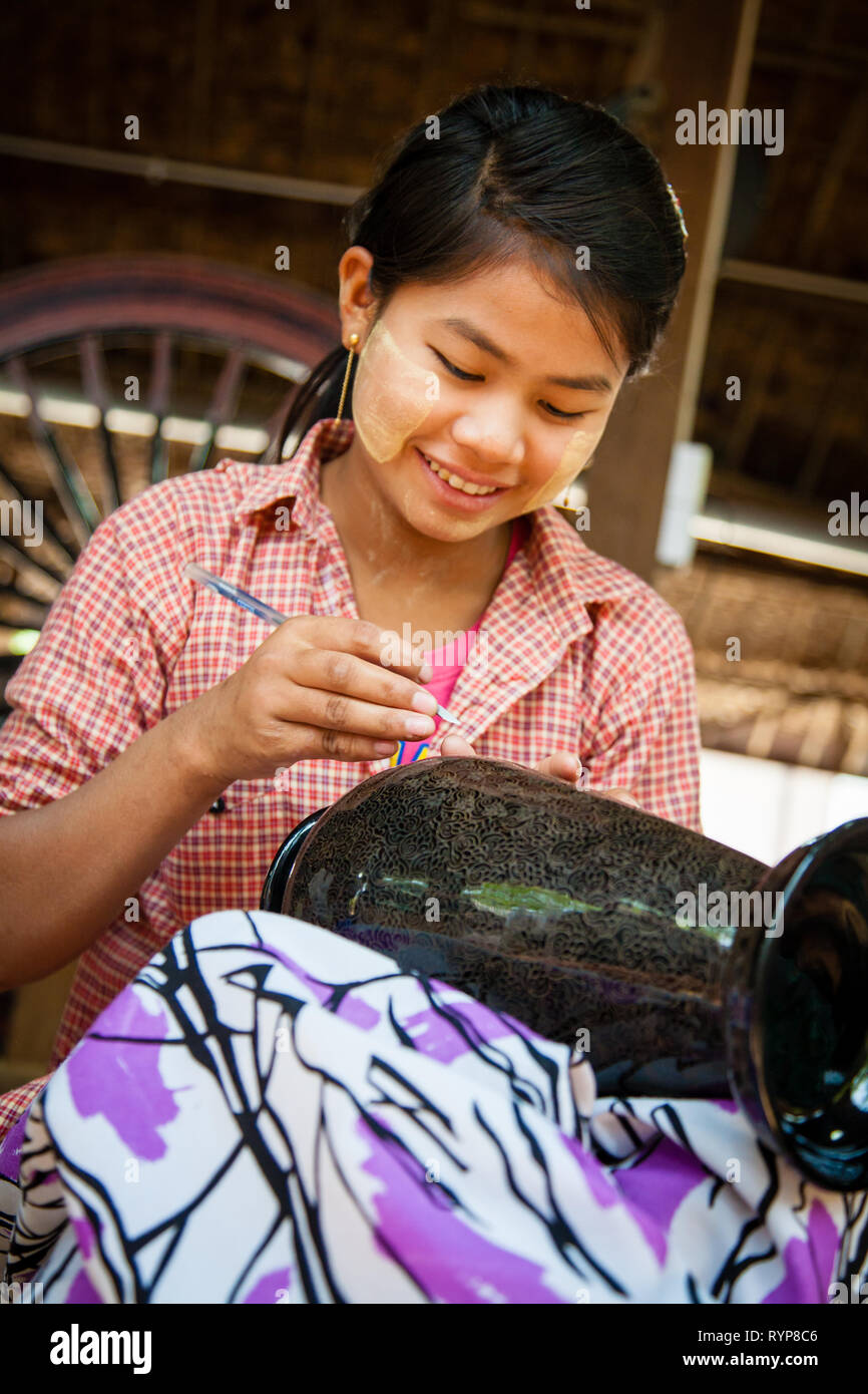 Burmese lacquerware hi-res stock photography and images - Alamy