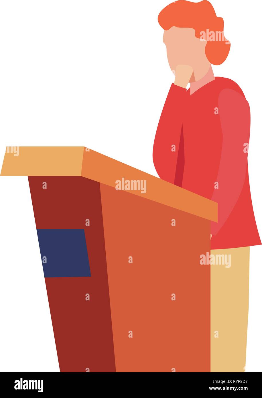 man standing in the stand vector illustration Stock Vector Image & Art ...
