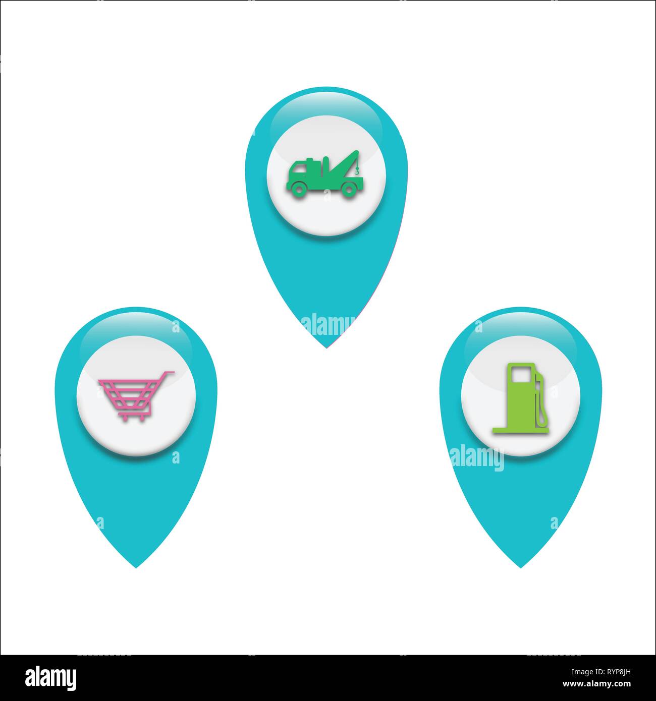 GPS logo vector icon set Stock Vector Image & Art - Alamy