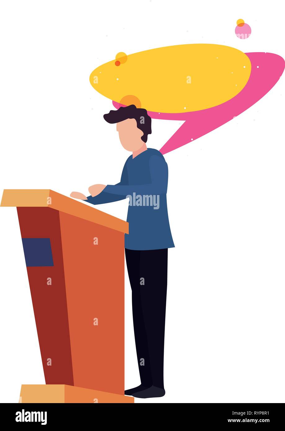 man standing in the stand vector illustration Stock Vector Image & Art ...