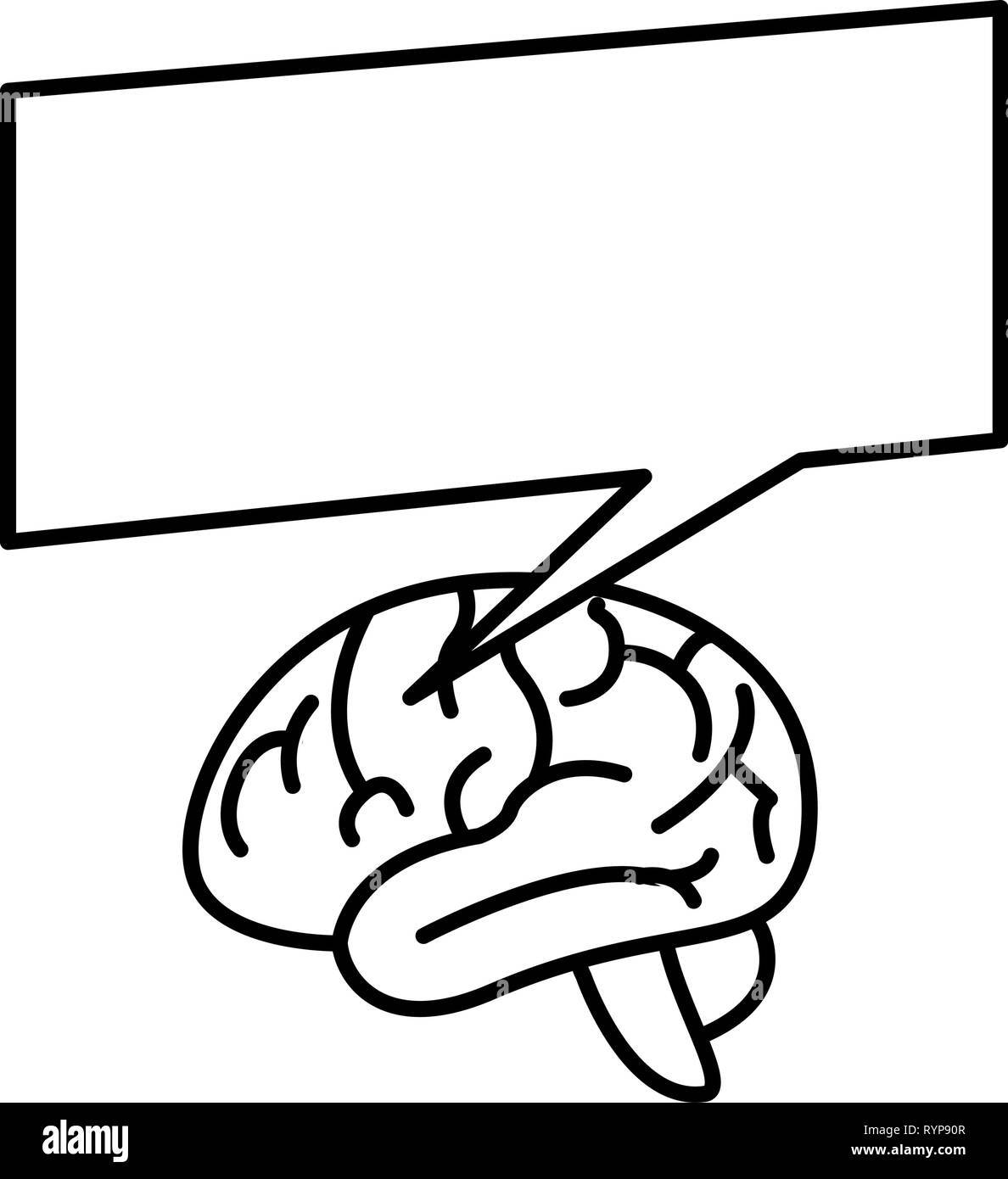 brain creativity speech bubble idea vector illustration Stock Vector ...