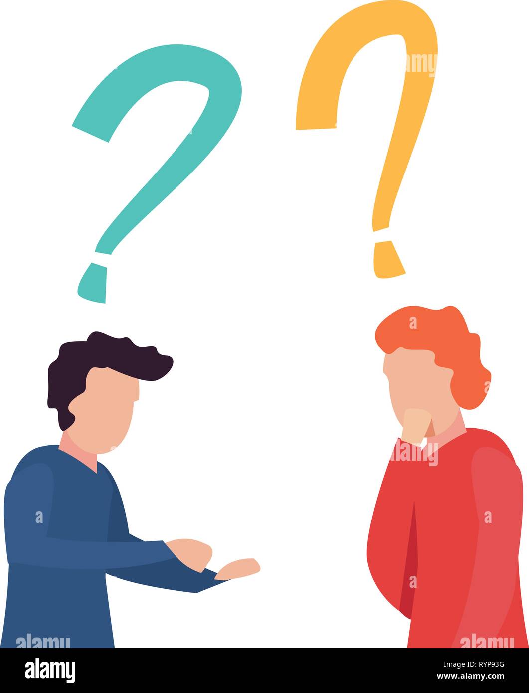 trivia night - men question signal vector illustration Stock Vector ...