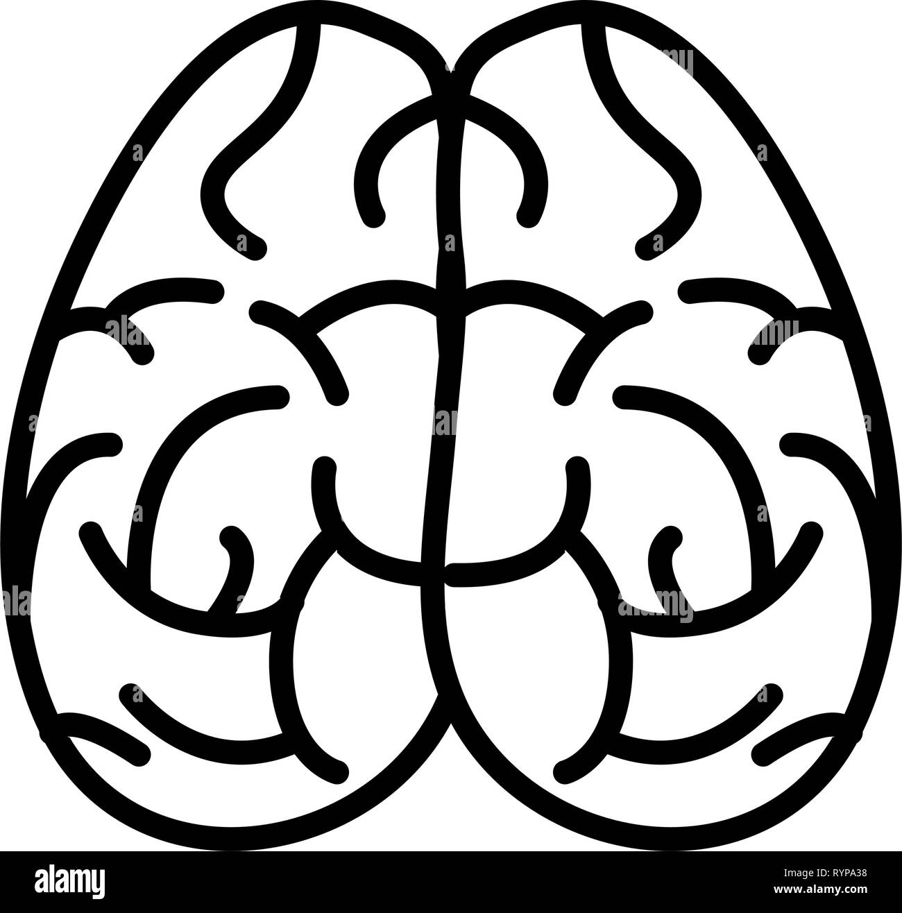 human brain organ on white background vector illustration Stock Vector ...