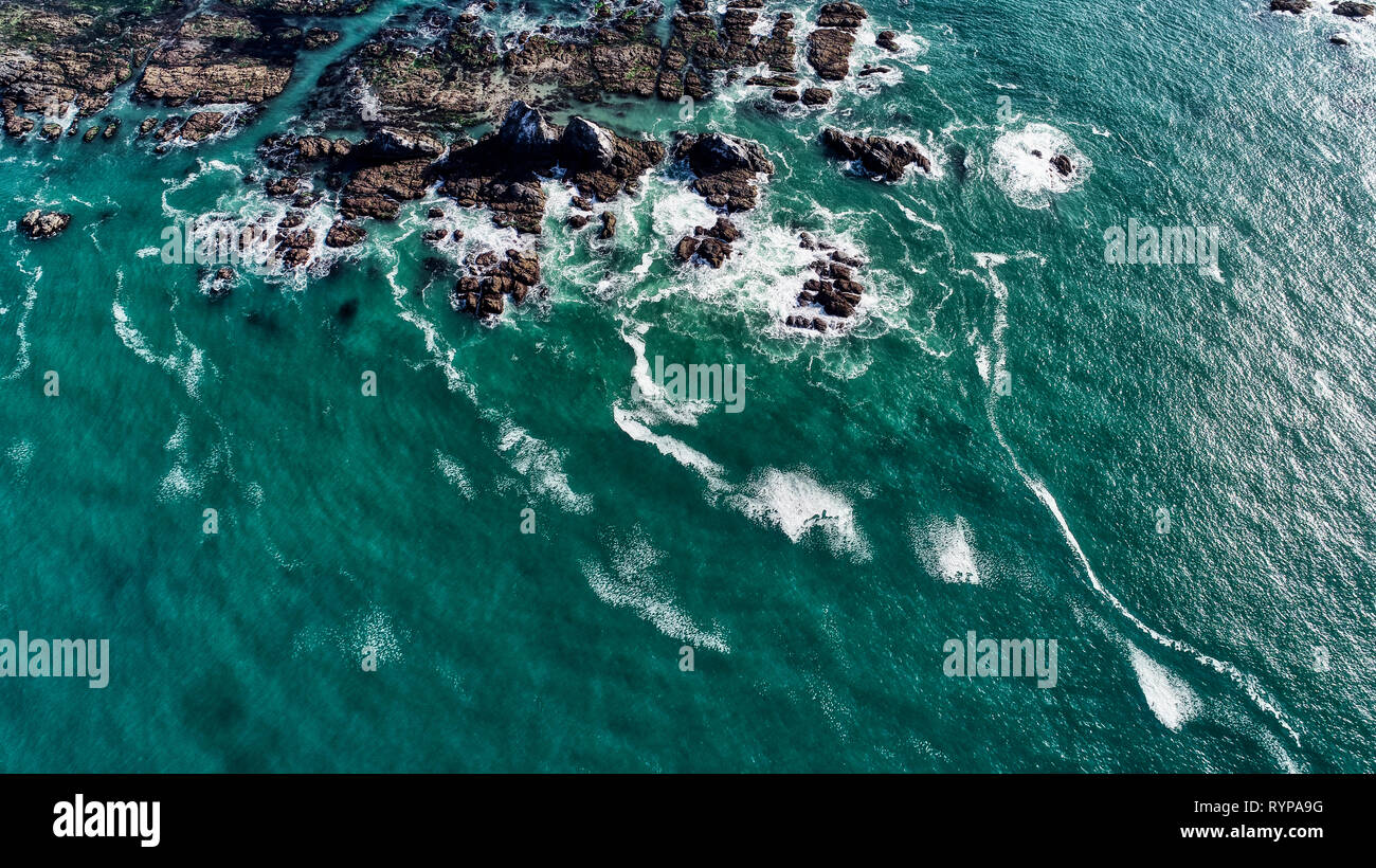 Aerial view of coast Stock Photo - Alamy