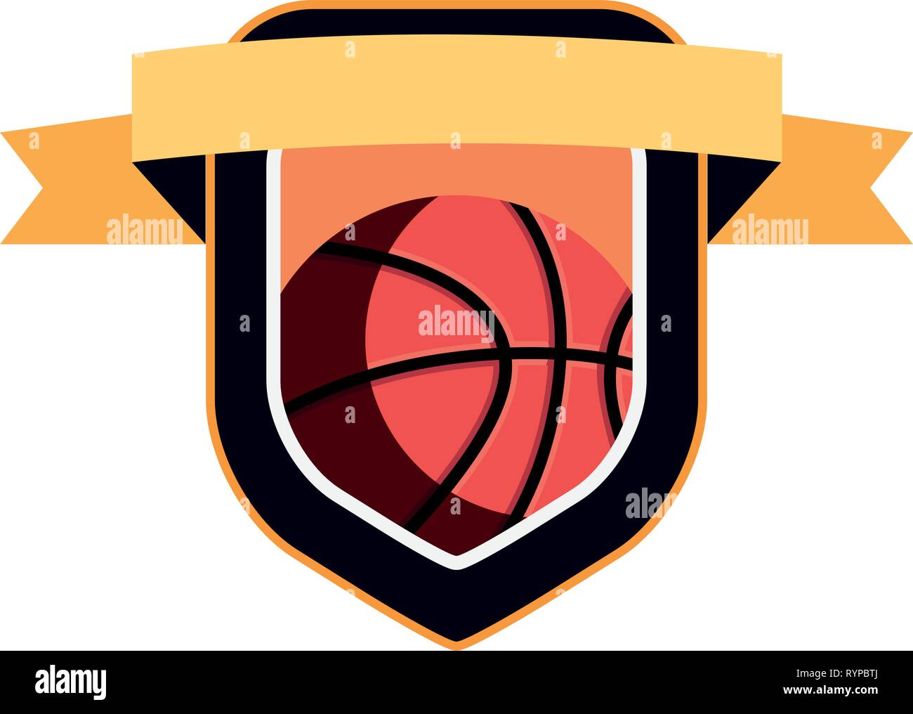 basketball sport ball emblem badge background vector illustration Stock ...