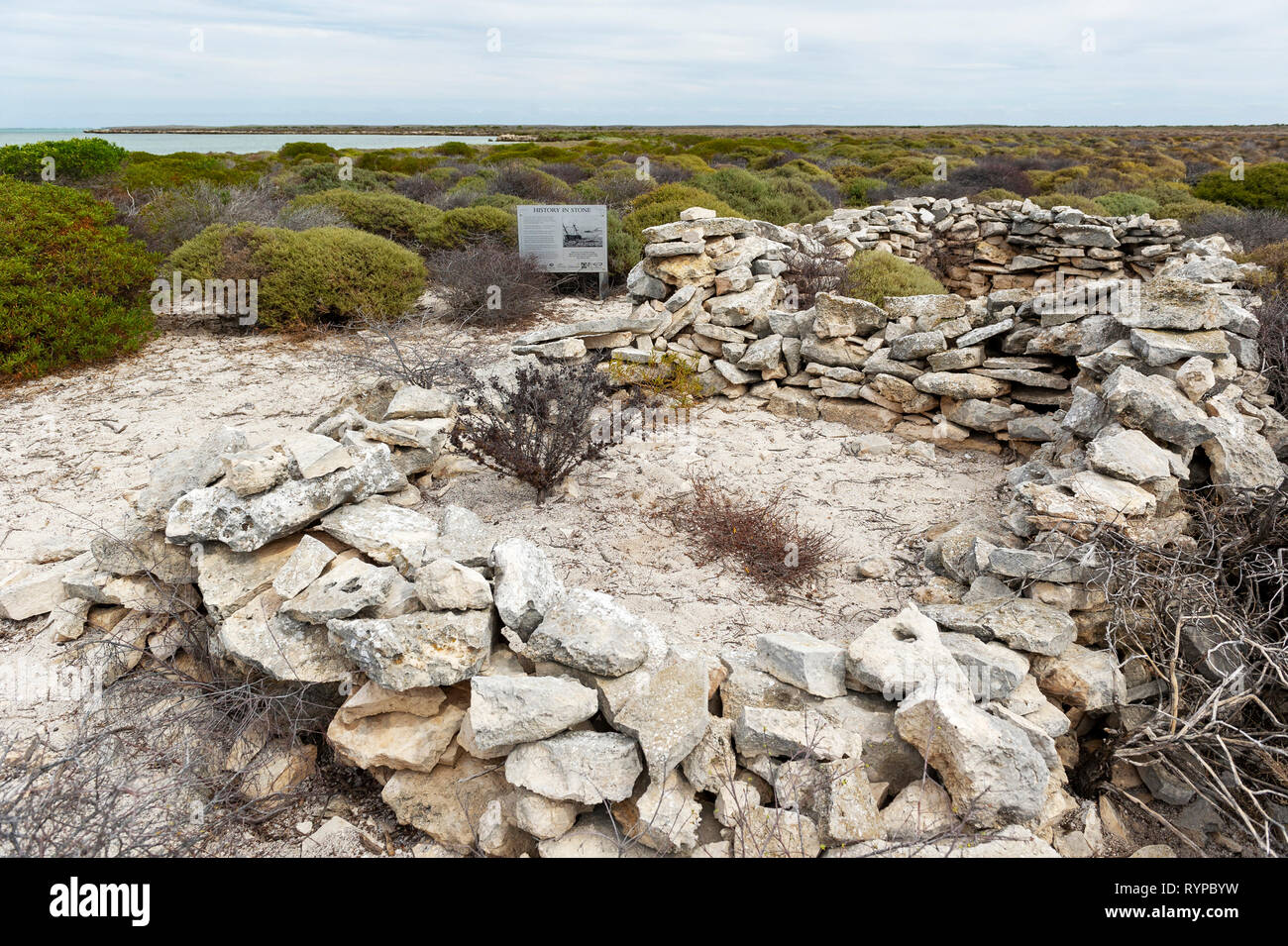 The coastal fort on West Wallabi island was constructed by Dutch ...