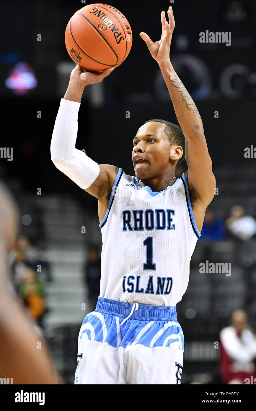 Brooklyn, New York, USA. 14th Mar, 2019. Rhode Island Rams guard FATTS ...