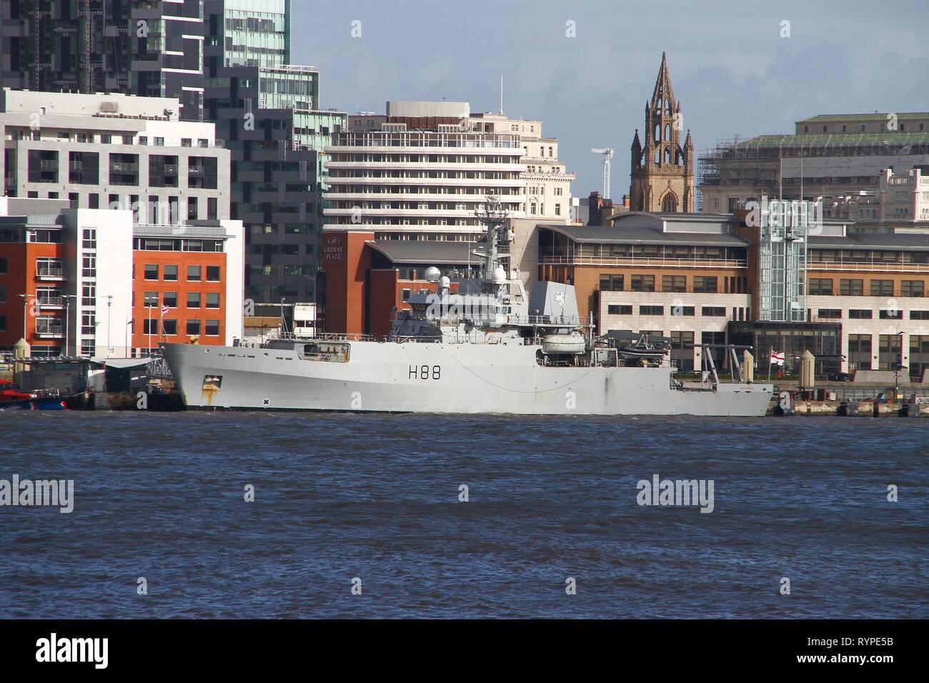 Liverpool, UK. 14th Mar, 2019. HMS Enterprise, the tenth ship to bear ...