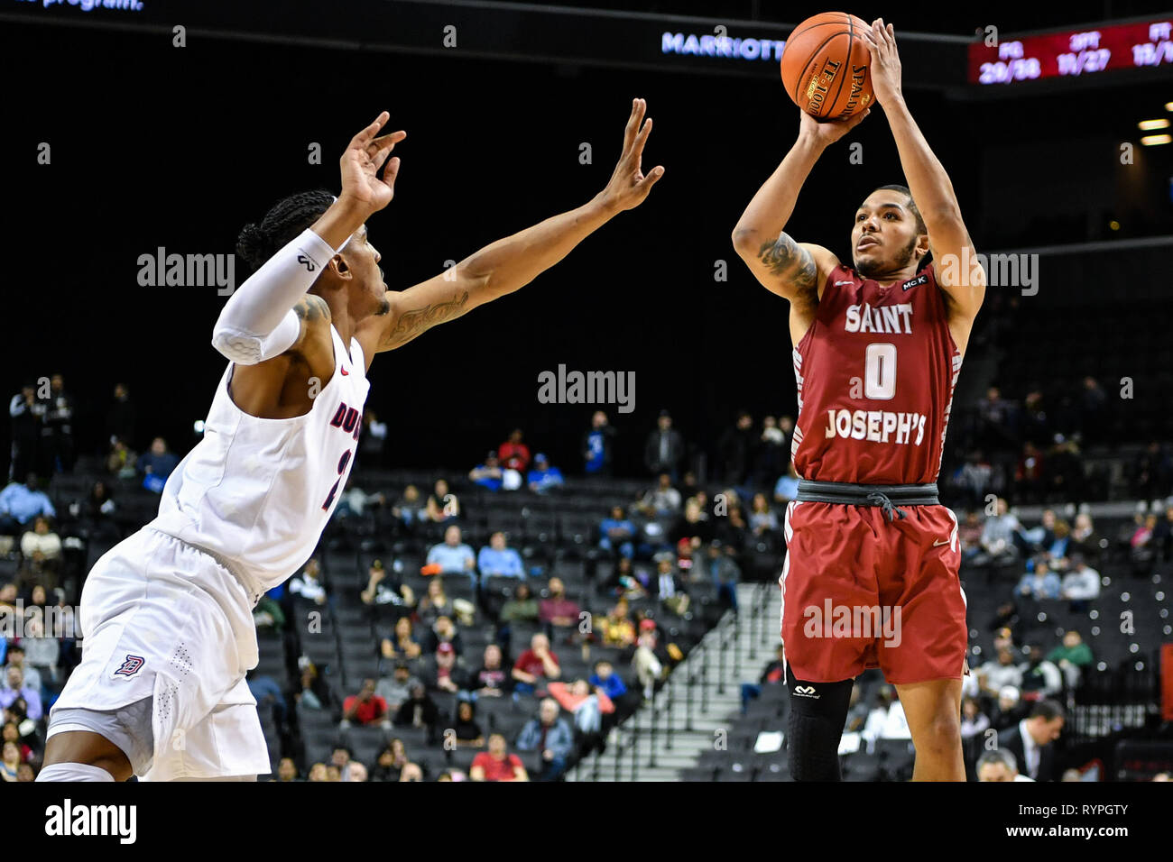 Brooklyn, New York, USA. 14th Mar, 2019. Saint Joseph's Hawks guard ...