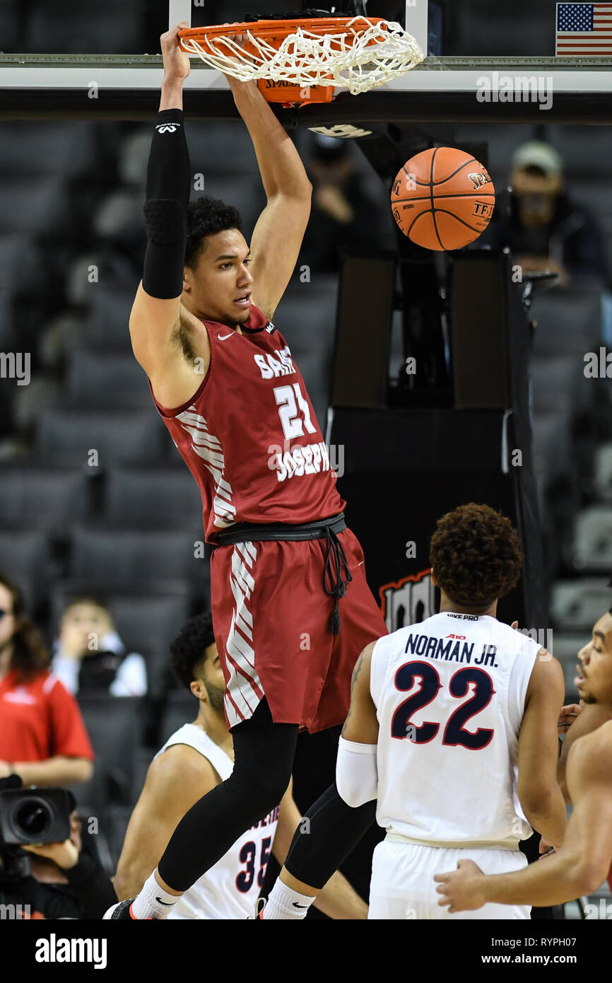 Brooklyn, New York, USA. 14th Mar, 2019. Saint Joseph's Hawks forward ...