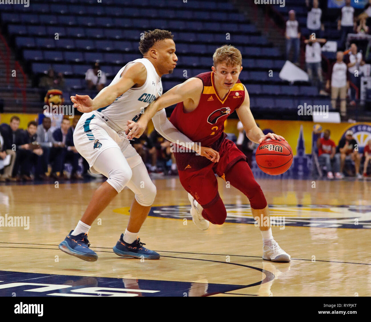 New Orleans, LA, USA. 14th Mar, 2019. Louisiana Monroe Warhawks guard ...