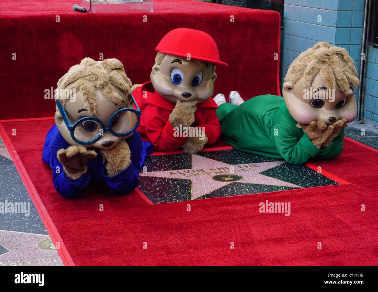 Los Angeles, USA. 14th Mar, 2019. Alvin & The Chipmunks Hollywood Star ...