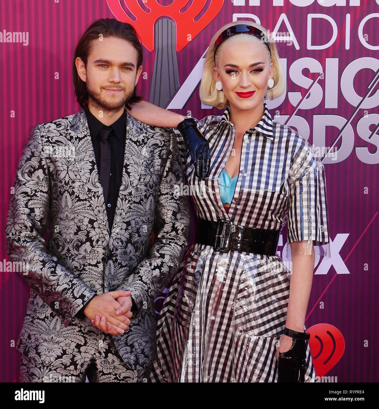 Los Angeles, California, USA. 14th Mar, 2019. Katy Perry, Zedd 075 ...