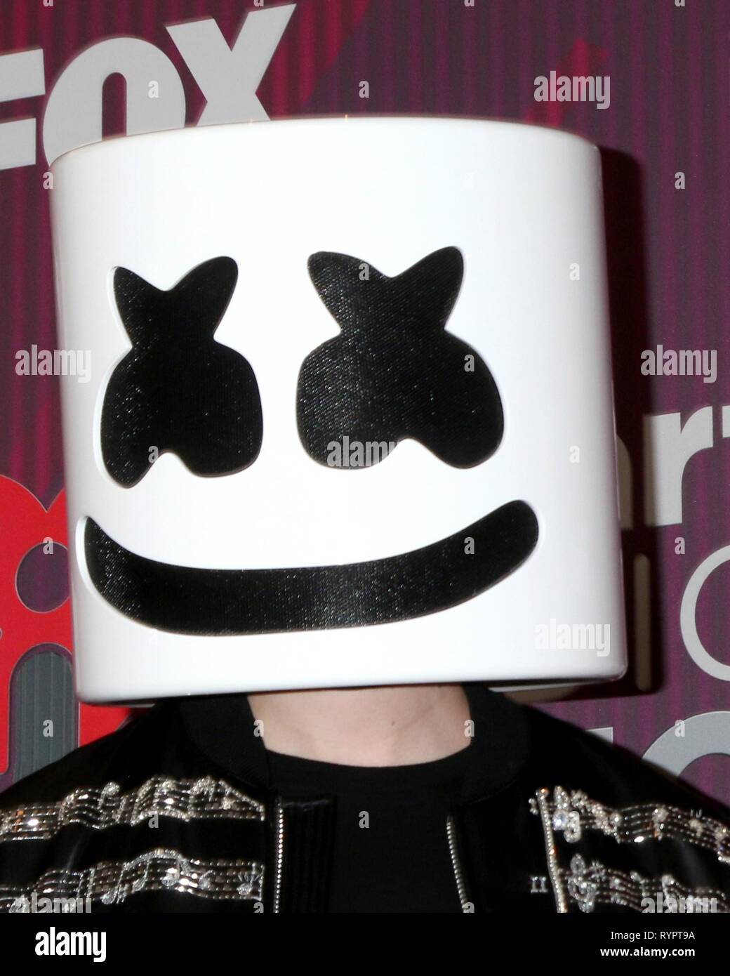 Los Angeles, CA, USA. 14th Mar, 2019. Marshmello, Christopher Comstock ...