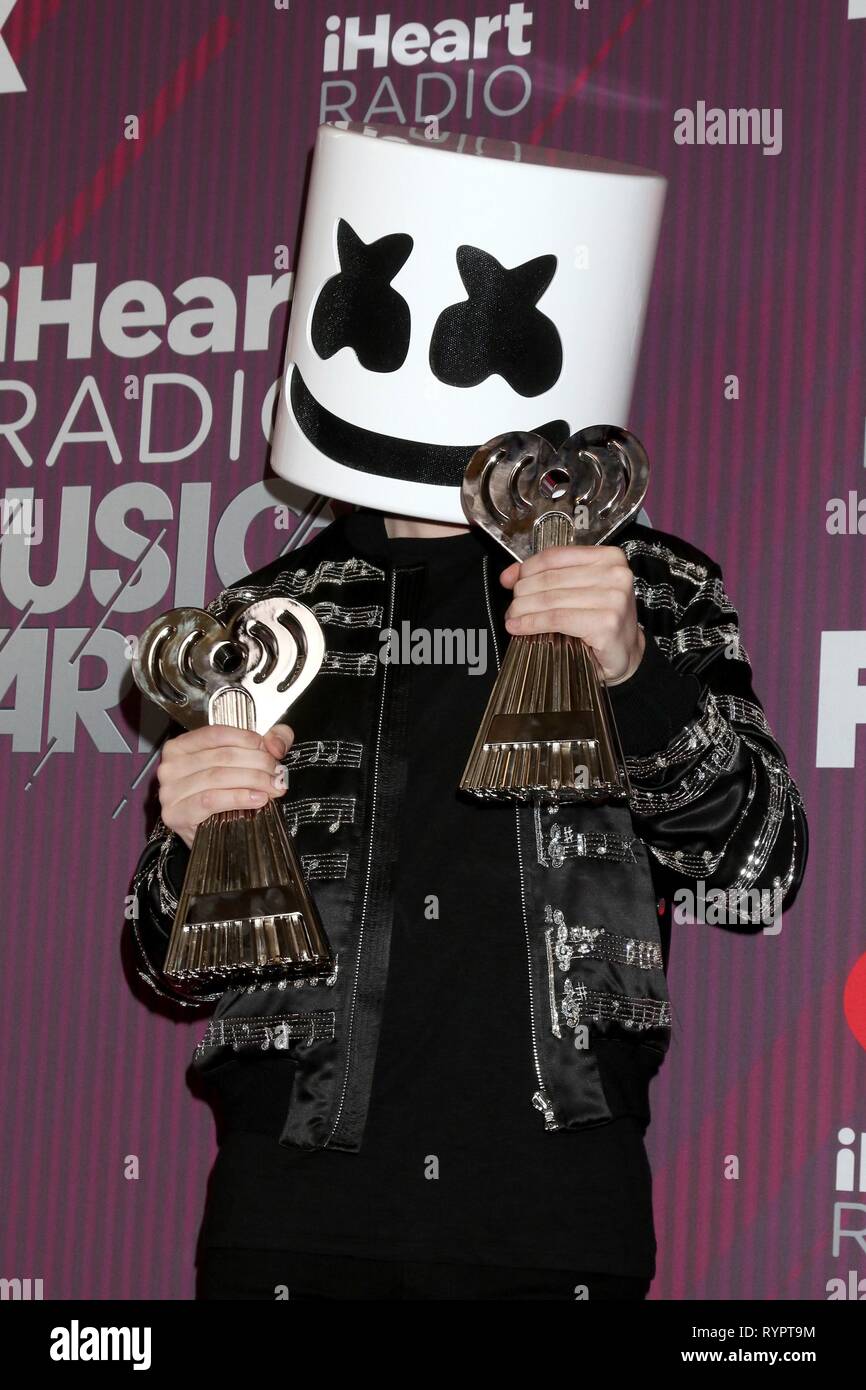 Los Angeles, CA, USA. 14th Mar, 2019. Marshmello, Christopher Comstock ...