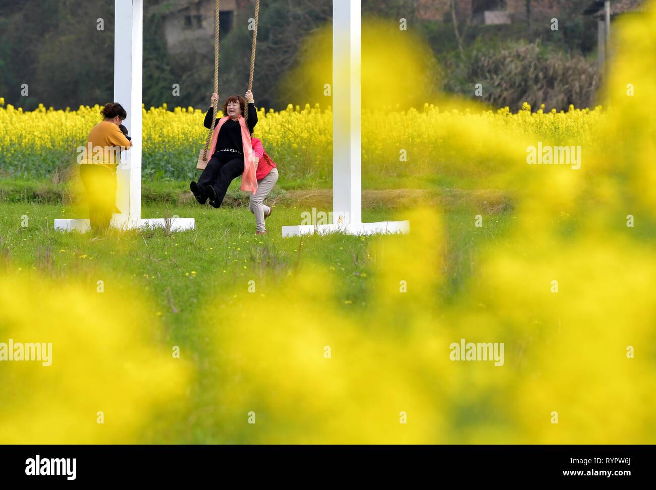 Nanchang, China's Jiangxi Province. 15th Mar, 2019. Tourists are seen ...