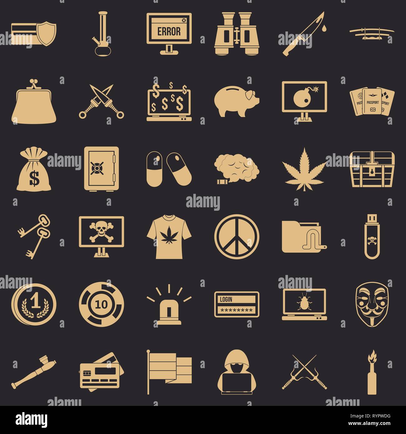 Washing money icons set, simple style Stock Vector Image & Art - Alamy