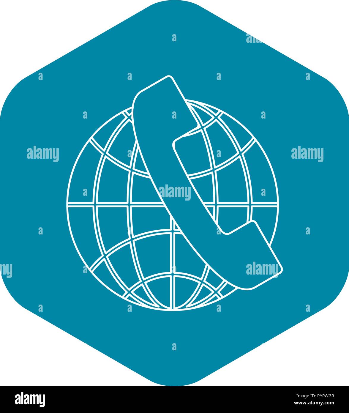 Global communications icon, outline style Stock Vector Image & Art - Alamy