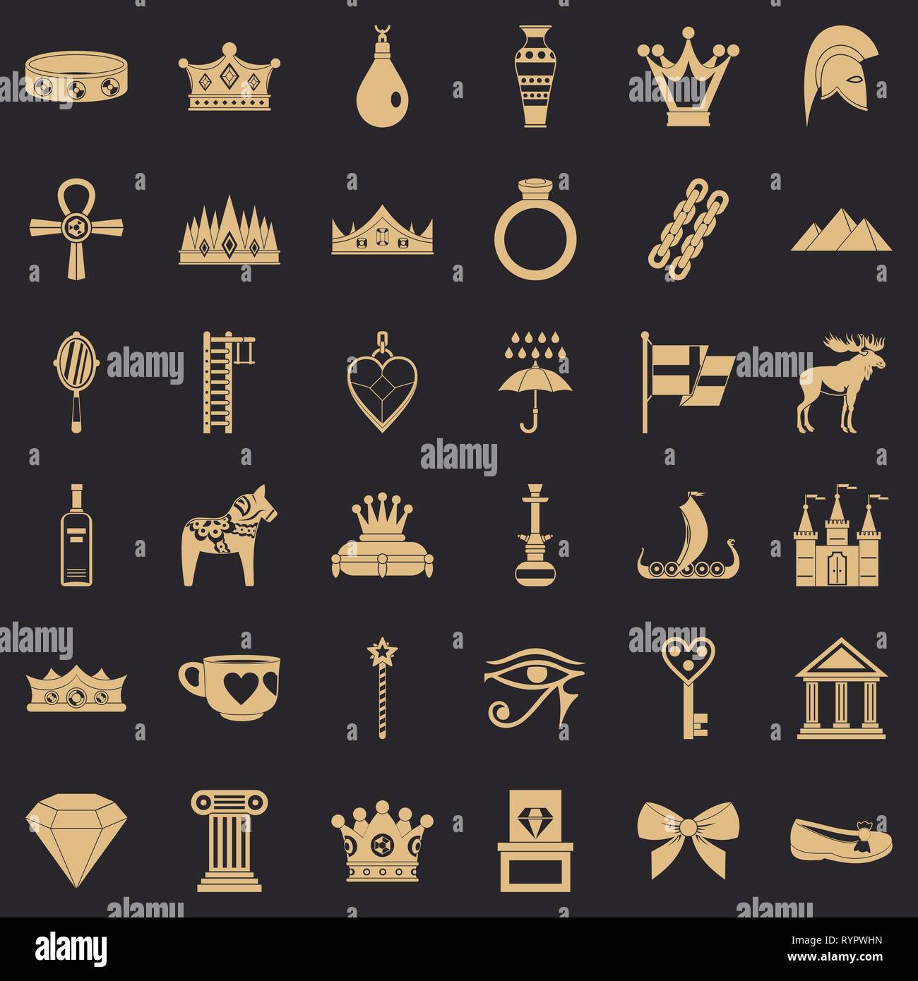 Amulet icons set, simple style Stock Vector Image & Art - Alamy