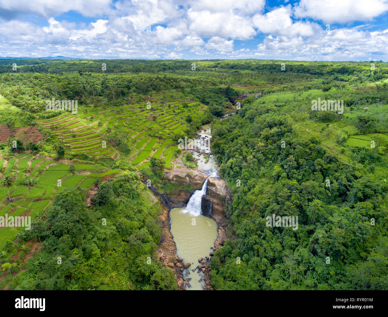 Waterfall at ciletuh geopark hi-res stock photography and images - Alamy