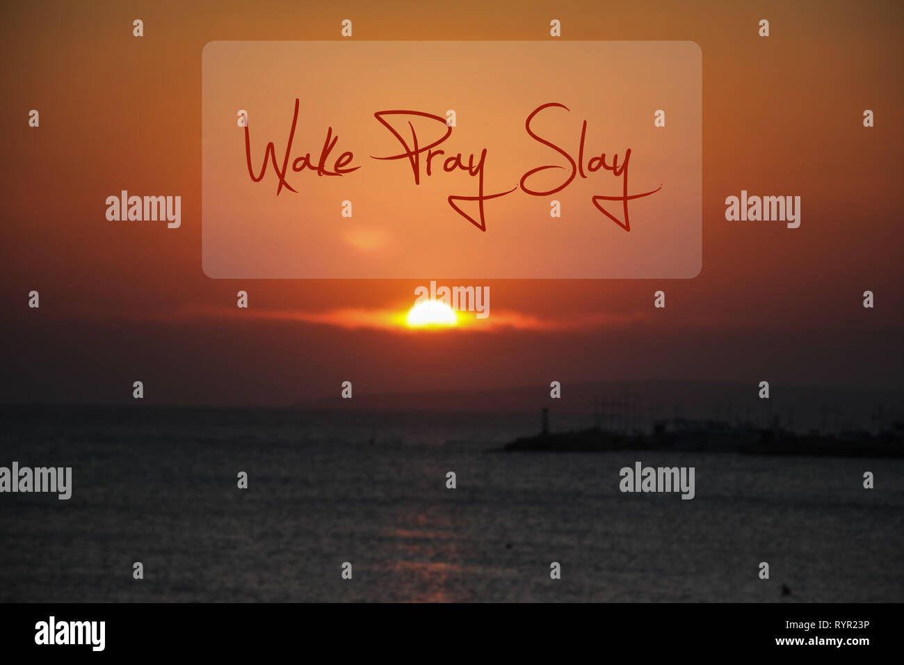 Wave Pray Slay Stock Photo - Alamy