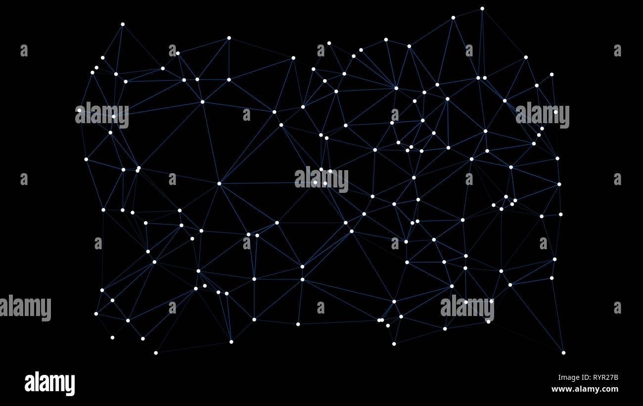 Abstract black neural network background Stock Vector Images - Alamy