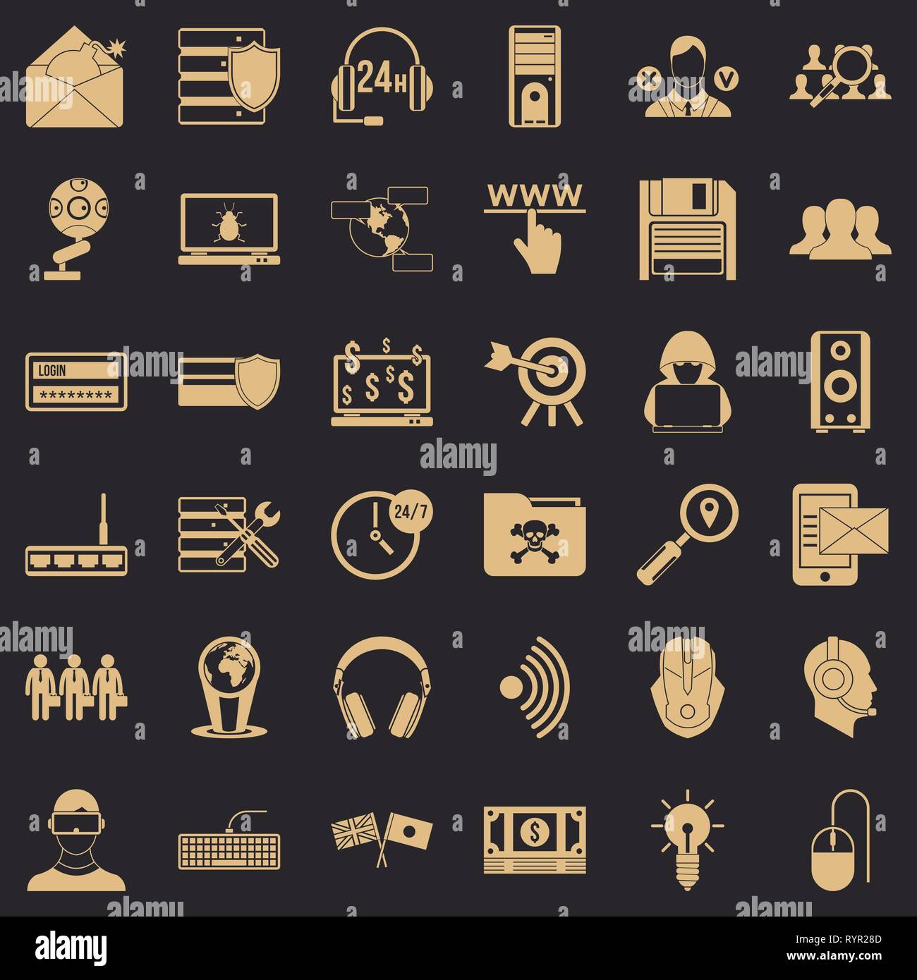 Cyber crime icons set, simple style Stock Vector Image & Art - Alamy
