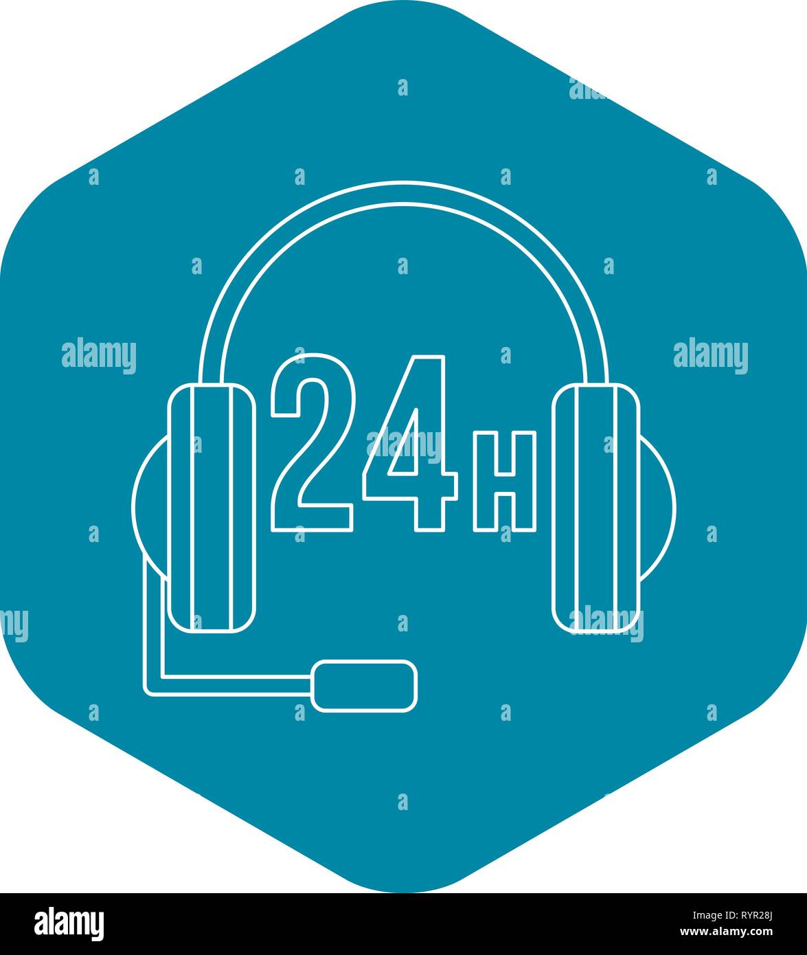 Service call center icon, outline style Stock Vector Image & Art - Alamy