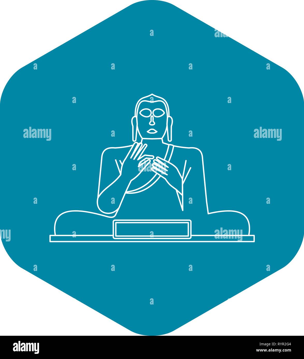 Statue of Buddha icon, outline style Stock Vector Image & Art - Alamy