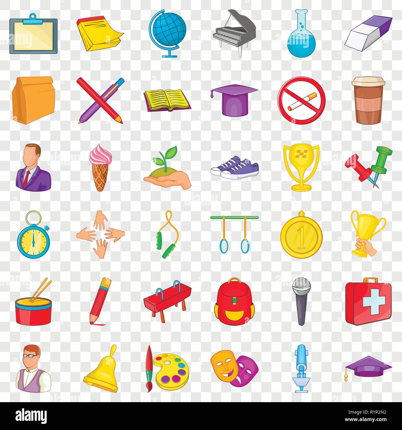 College icons set, cartoon style Stock Vector Image & Art - Alamy
