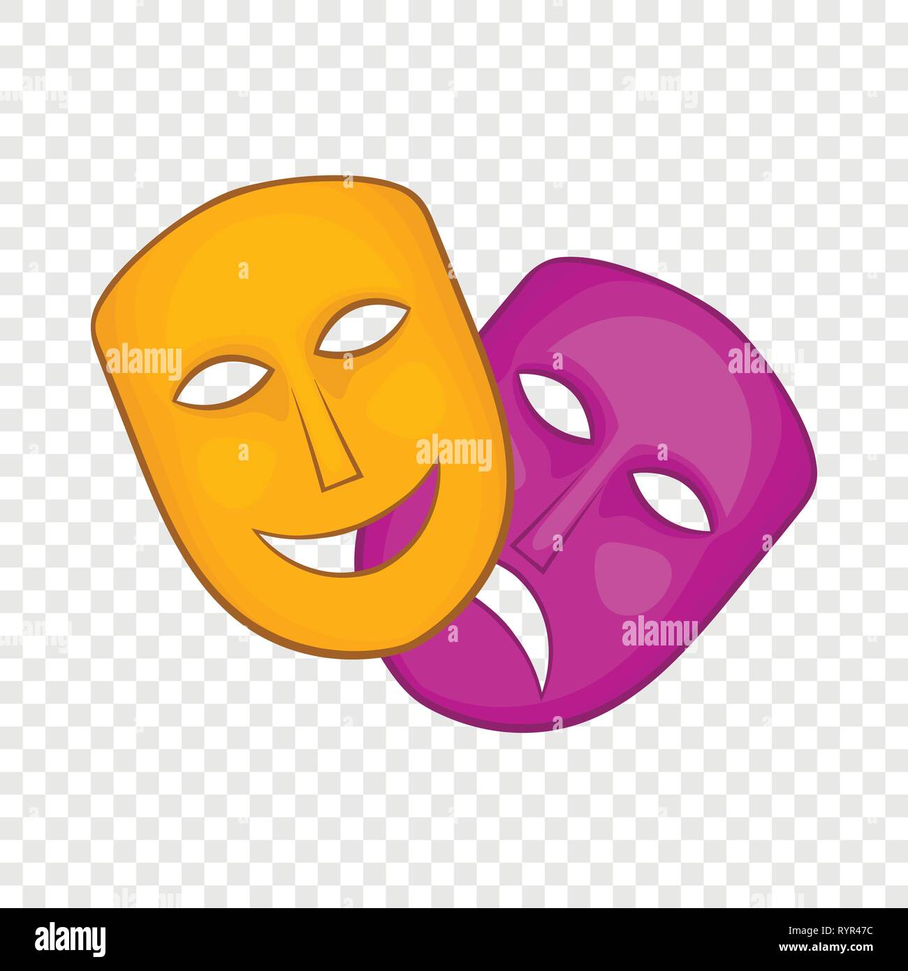 Comedy and tragedy theatrical masks icon Stock Vector Image & Art - Alamy