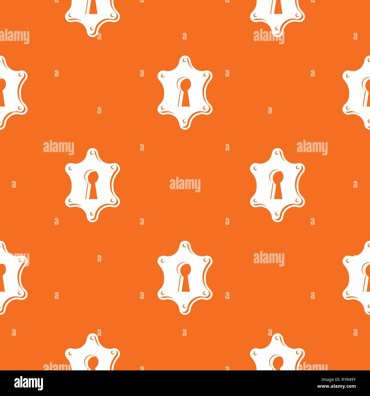 Keyhole pattern vector orange Stock Vector Image & Art - Alamy