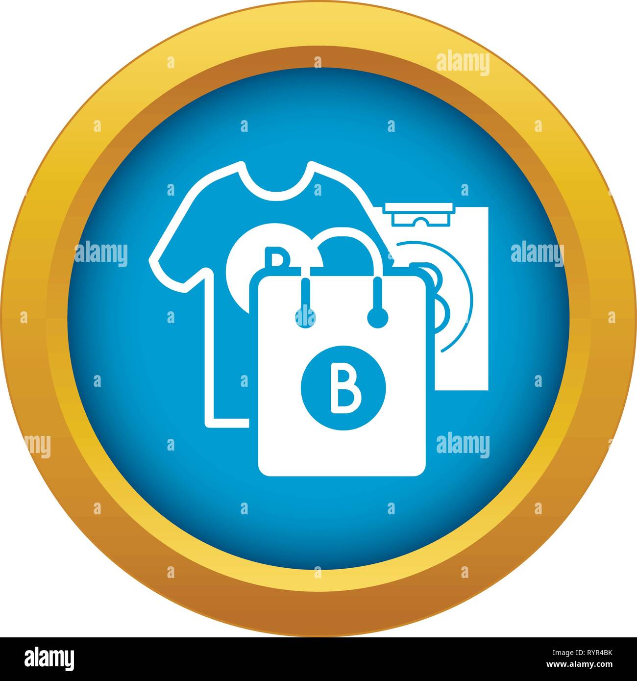 Brand clothes icon blue vector isolated Stock Vector Image & Art - Alamy