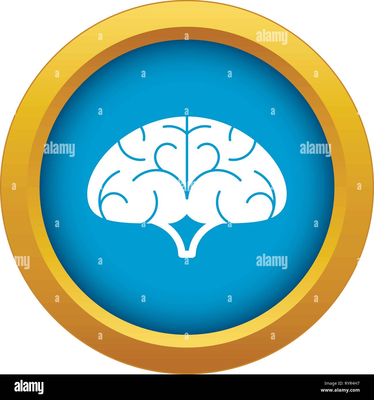 Brain cloud idea icon blue vector isolated Stock Vector Image & Art - Alamy