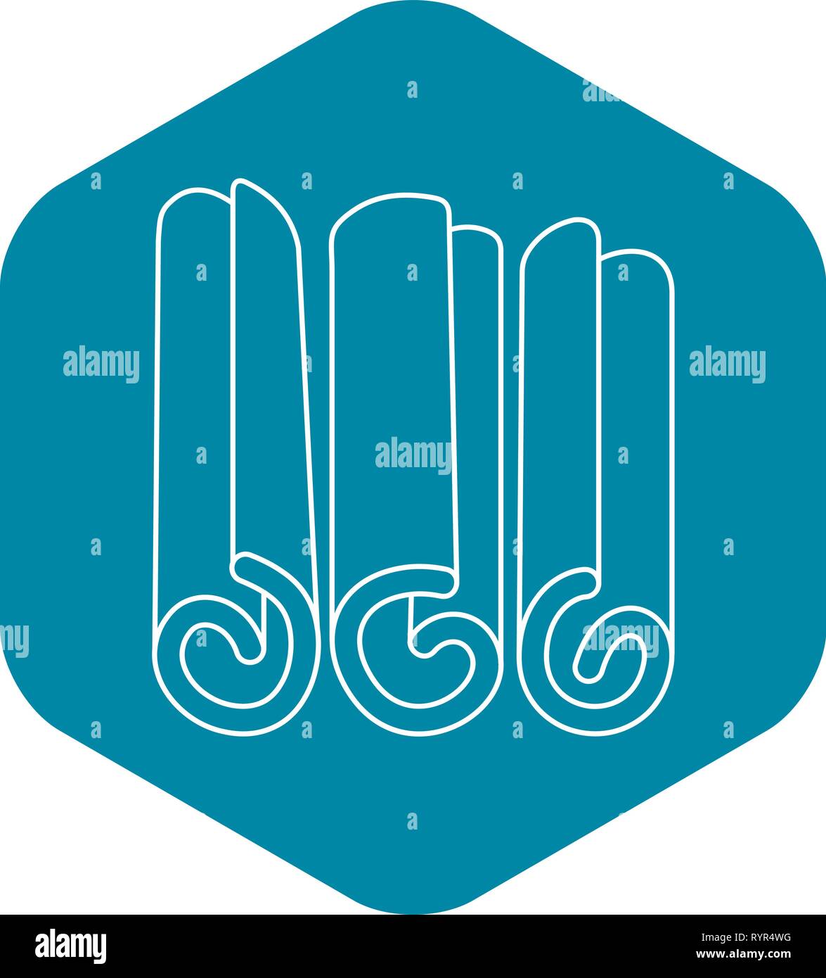 Rolled dry cinnamon icon, outline style Stock Vector Image & Art - Alamy