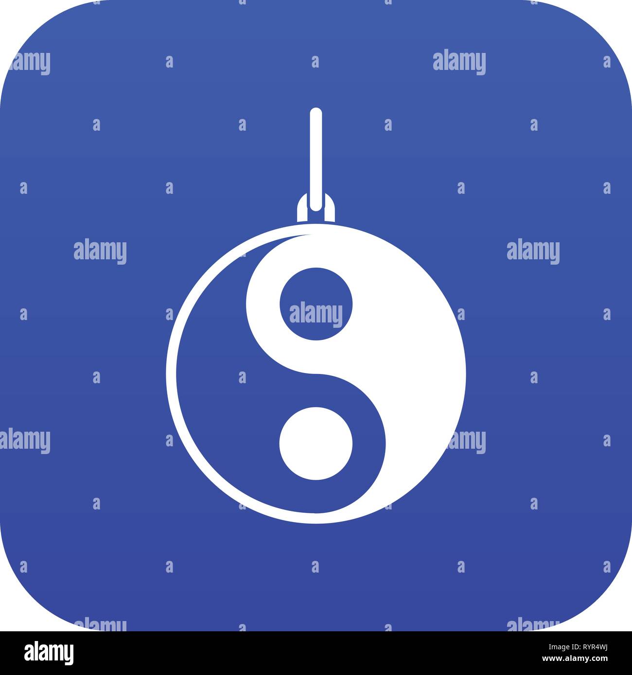 Yin Yang symbol icon digital blue Stock Vector Image & Art - Alamy