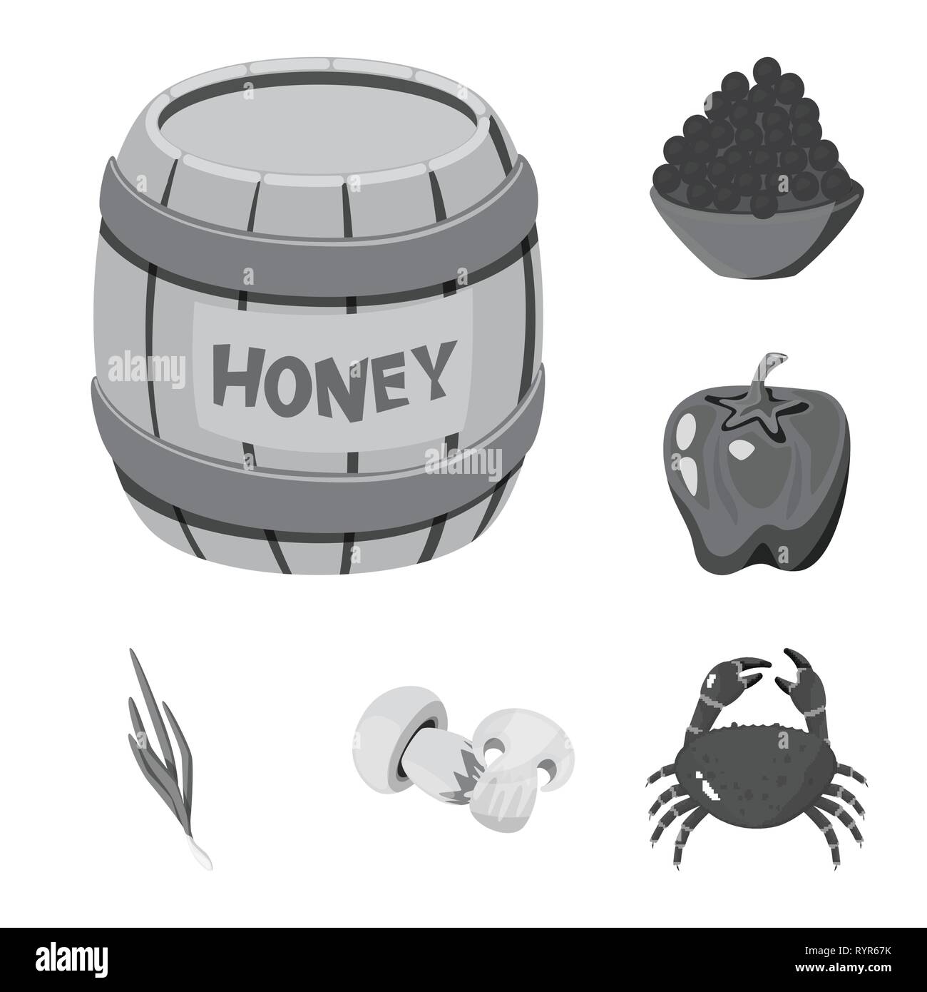 honey,caviar,pepper,onion,mushroom,crab,barrel,black,red,vegetables ...