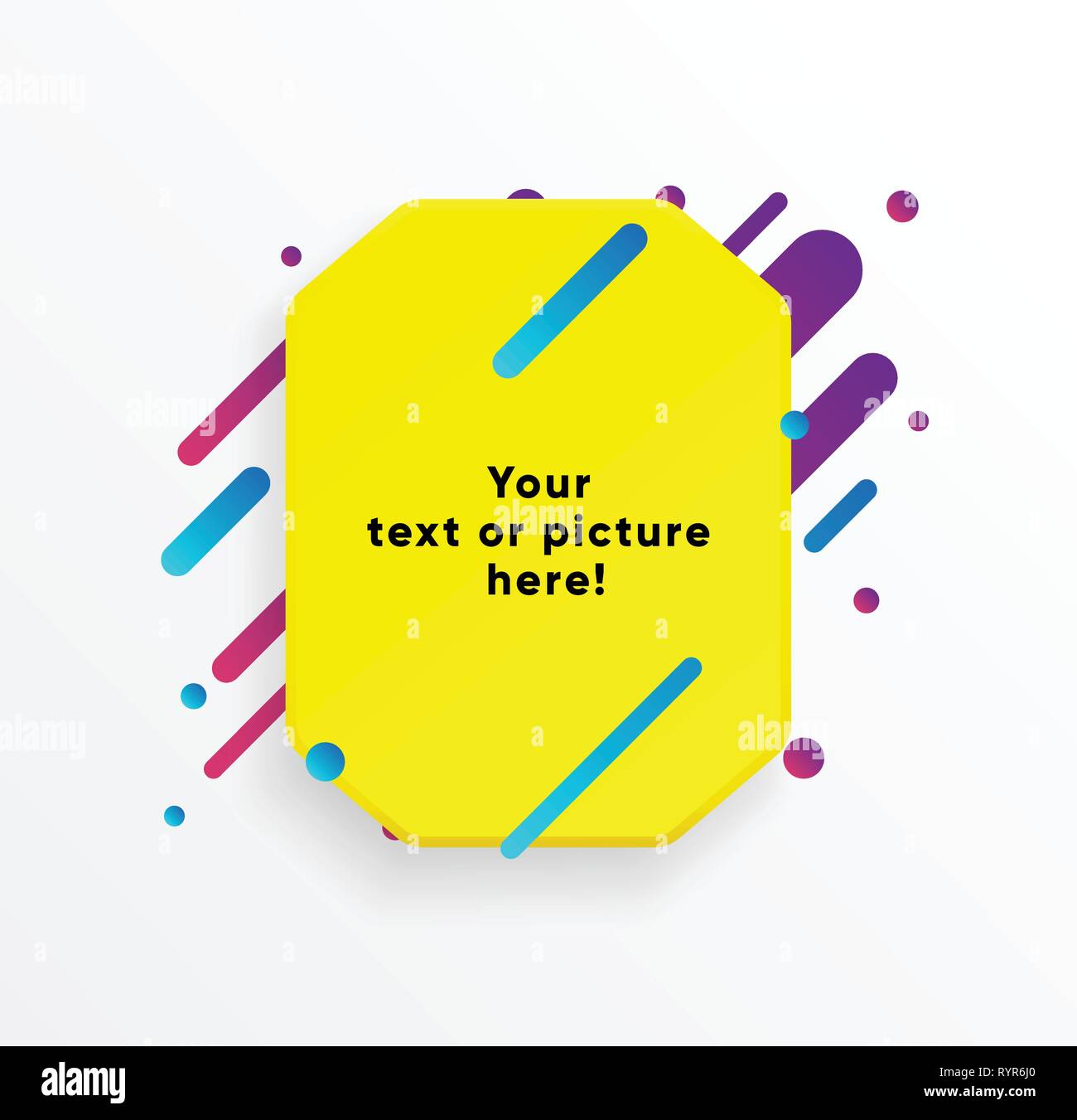 Modern yellow text box with colorful stripes. Ideal for motivational ...