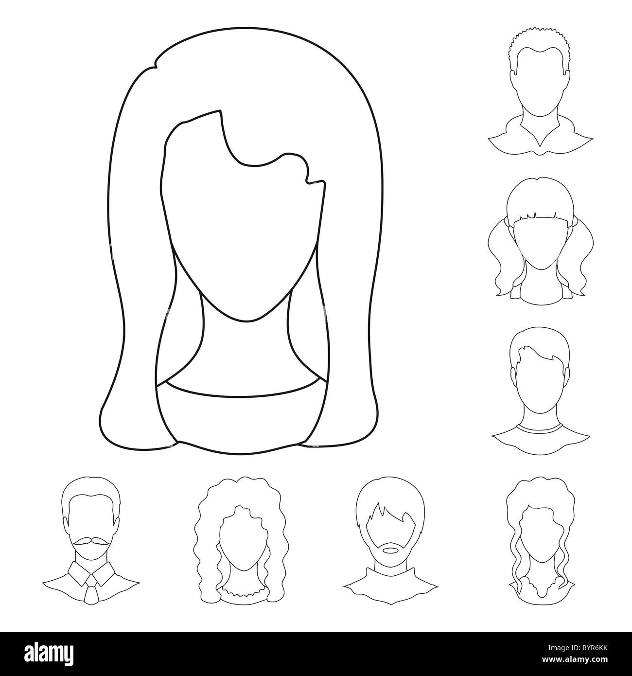 Isolated object of professional and photo symbol. Set of professional ...