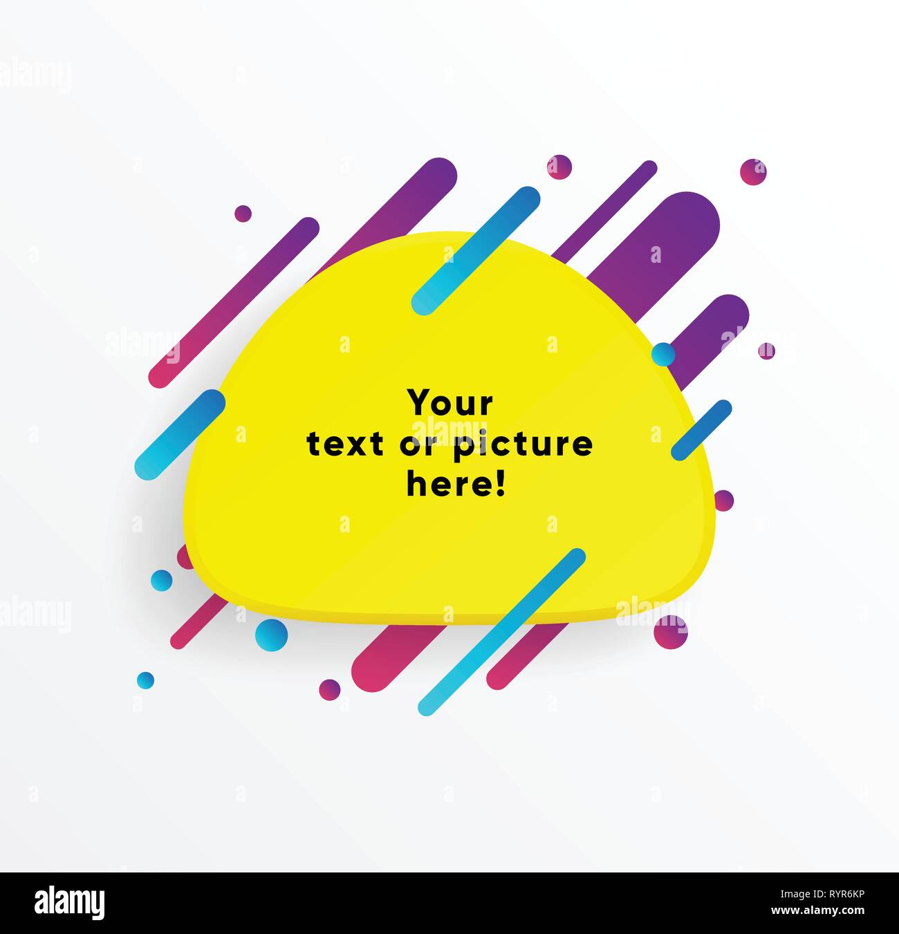 Modern yellow text box with colorful stripes. Ideal for motivational ...