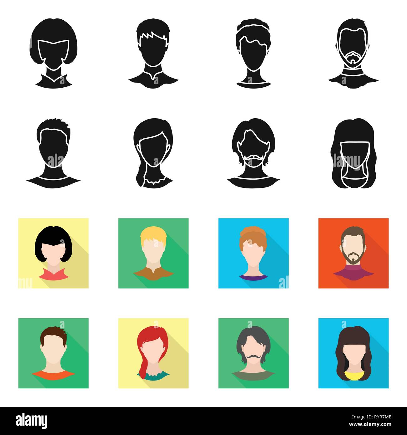 Vector illustration of professional and photo sign. Set of professional ...