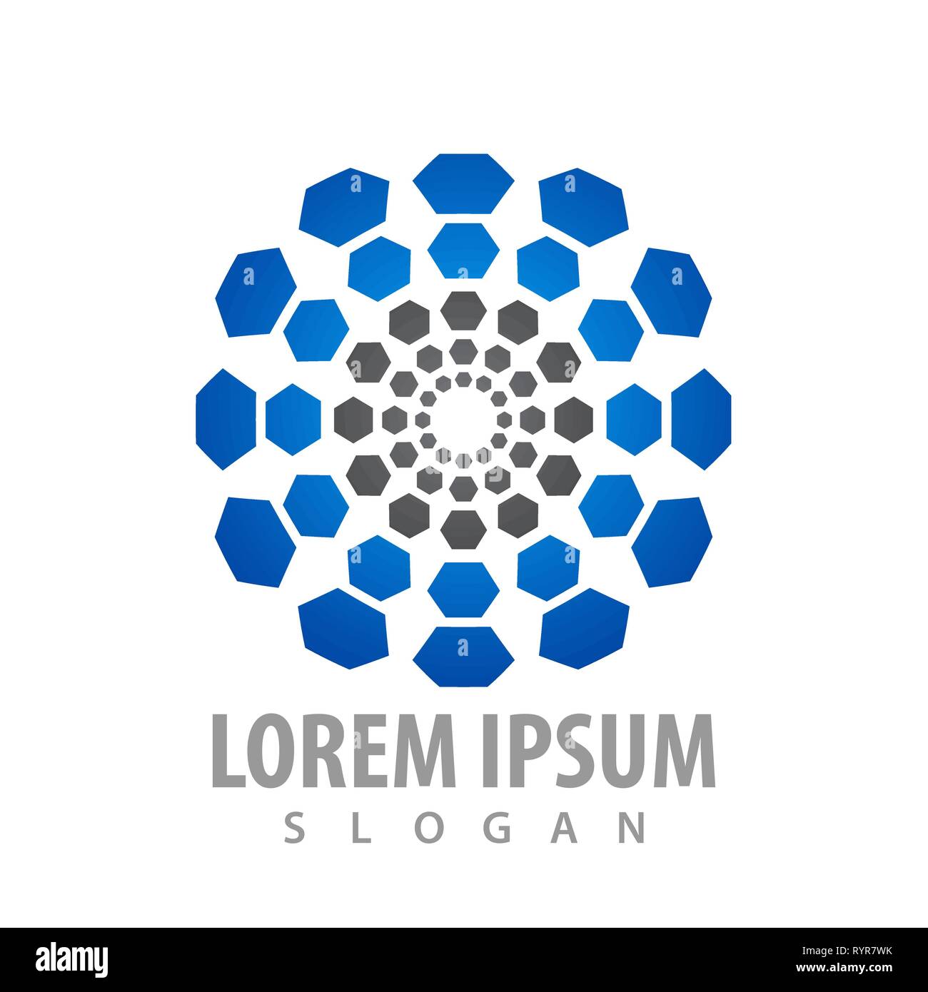 High nano technology molecule concept design. Symbol graphic template ...