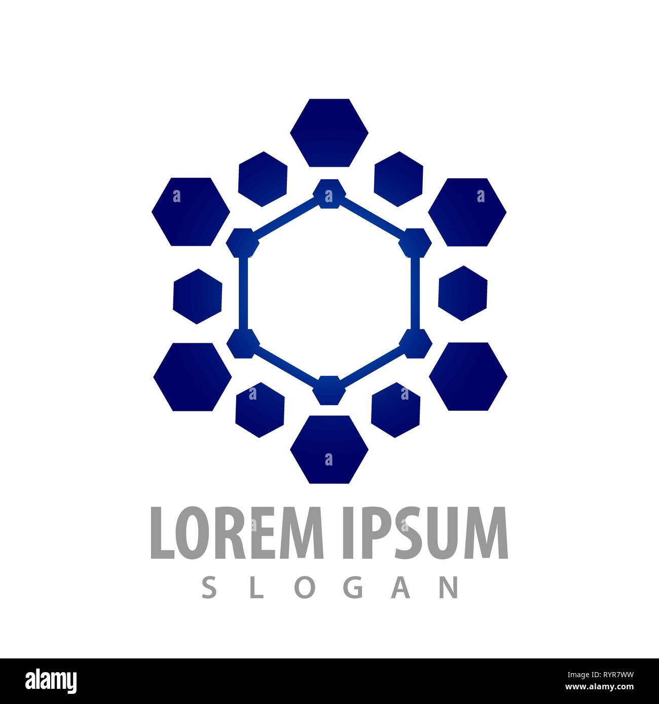 Futuristic hexagon tech concept design. Symbol graphic template element ...