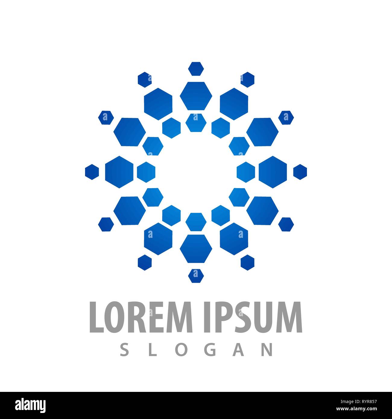 Hexagon spark tech concept design. Symbol graphic template element ...